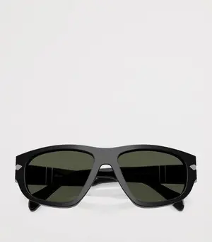 Persol Acetate Irregular Sunglasses - Black