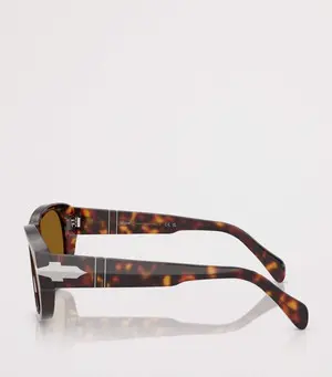 Persol Acetate Irregular Frame Sunglasses - Brown