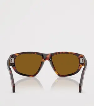 Persol Acetate Irregular Frame Sunglasses - Brown