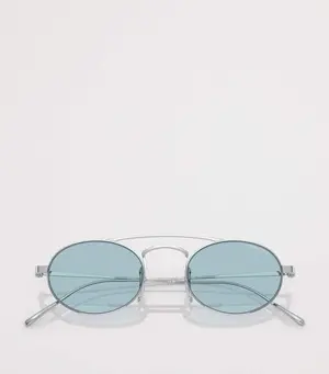 Giorgio Armani Titanium Oval Sunglasses