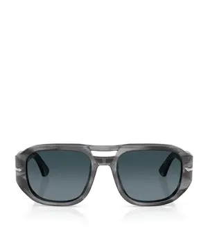 Persol Acetate Pilot Sunglasses - Grey