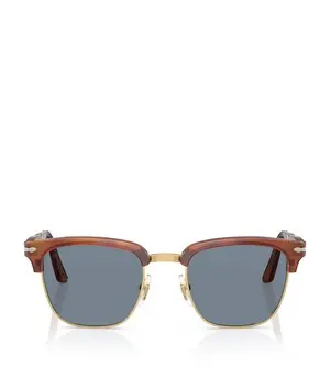 Persol Acetate Square Frame Sunglasses - Brown