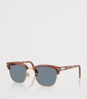 Persol Acetate Square Frame Sunglasses - Brown