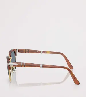 Persol Acetate Square Frame Sunglasses - Brown