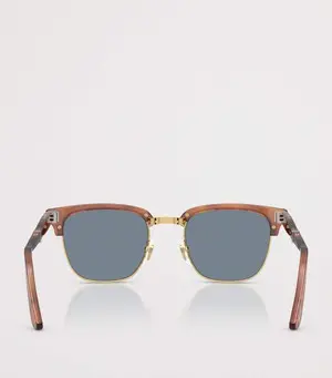 Persol Acetate Square Frame Sunglasses - Brown