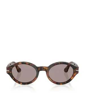 Persol Acetate Loris Oval Sunglasses - Brown