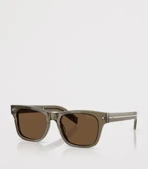 Prada Rectangle Sunglasses - Brown