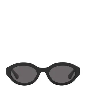 Gucci Injected Oval Sunglasses - Black