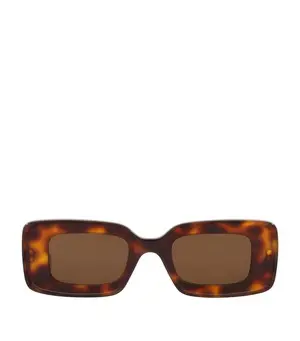 Loewe Rectangular Tortoiseshell Sunglasses - Brown