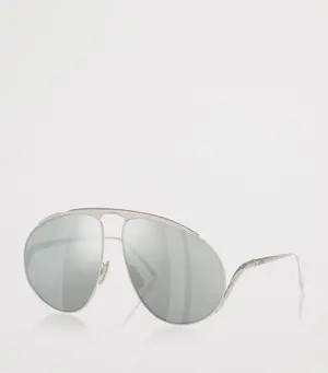 Loewe Hillock Aviator Sunglasses - Silver