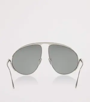 Loewe Hillock Aviator Sunglasses - Silver