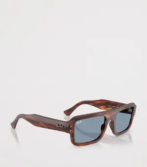 Ray-ban Flacko Rectangular Sunglasses - Blue