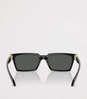 Versace Acetate Rectangular Frame Sunglasses With Medusa Detail