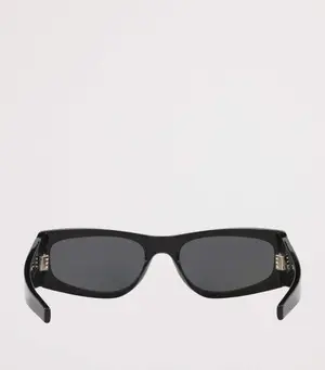 Saint Laurent Acetate Rectangle Sunglasses - Black