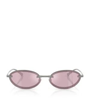 Jimmy Choo Silver Tone Eyewear For Women