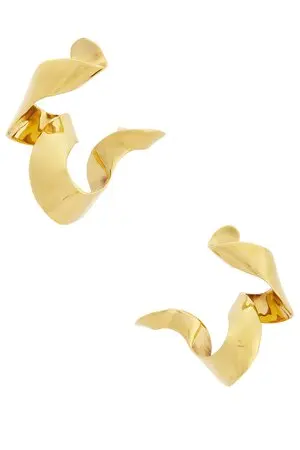 Dries Van Noten Twisted Gold Tone Earrings - Brass