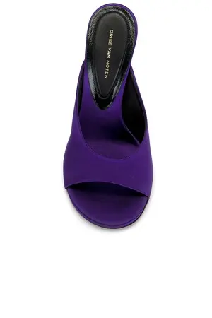Dries Van Noten Satin Wedge Sandal - Lavender
