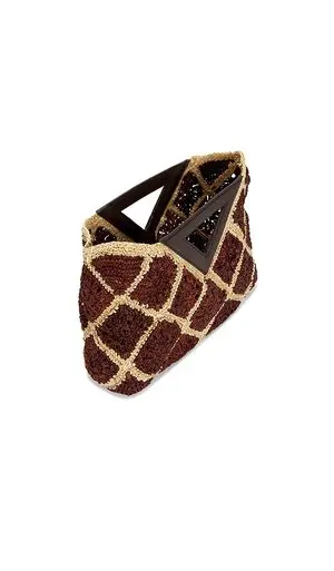 Veronica Beard Crochet Raffia Vesper Bag