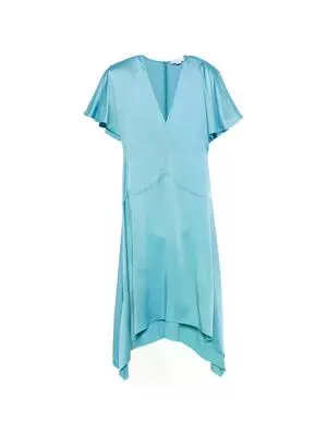 Stella McCartney V-neck Asymmetric Midi Dress