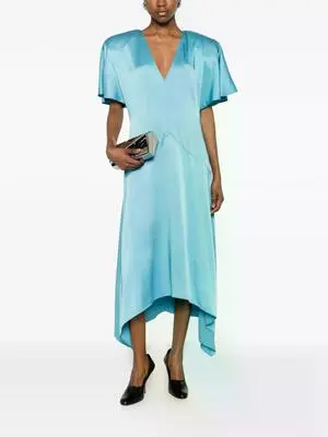 Stella McCartney V-neck Asymmetric Midi Dress