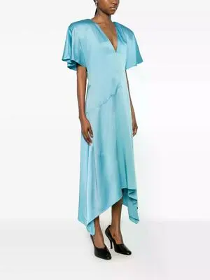 Stella McCartney V-neck Asymmetric Midi Dress