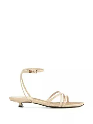 SERGIO ROSSI Braided Ankle Strap Sandals