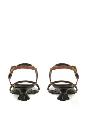 SERGIO ROSSI Buckle Fastening Ankle Strap Sandals - Brown