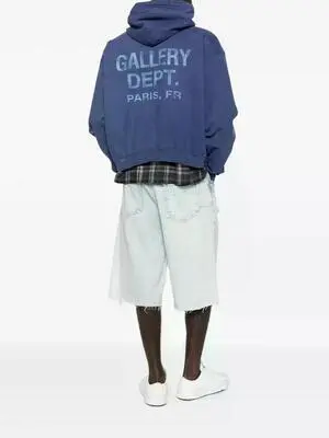 GALLERY DEPT. Logo Print Zip-fastening Hoodie
