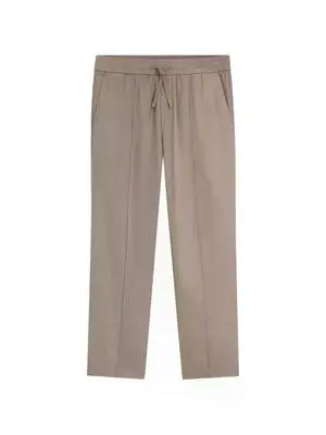 Hugo Drawstring Trousers With Pressed Crease - Neutrals