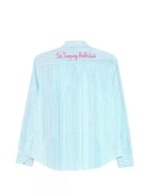 MC2 SAINT BARTH Meredith Striped Shirt - Blue