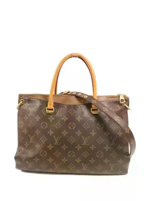 LOUIS VUITTON Pallas Mm Monogram Tote Bag - Brown