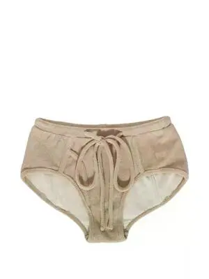Natasha Zinko Terry-cloth Drawstring Briefs