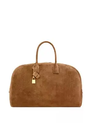 Saint Laurent Large Suede Bowling Duffle Bag