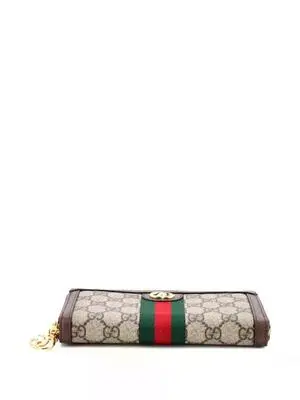 Gucci Ophidia Zip Around Wallet Gg Coated Canvas Small Wallets