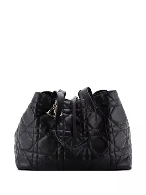 Dior Macrocannage Quilted Calfskin Tote Bag - Black