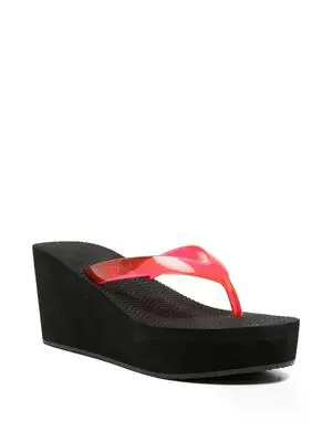 ANCIENT GREEK SANDALS Etheria Wedge Flip-flops - Black