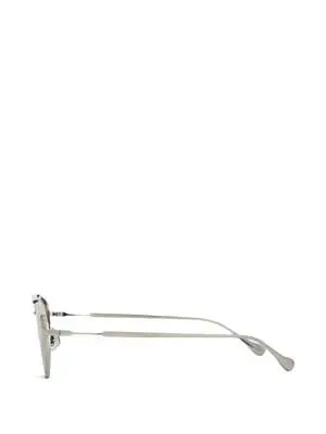 JIL SANDER Tone Titanium Aviator Sunglasses - Silver