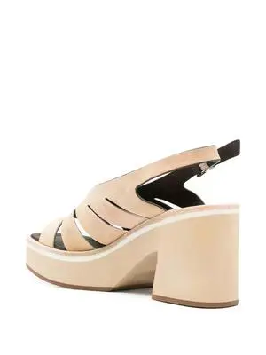 BRUNO PREMI Suede Cut-out Platform Sandals