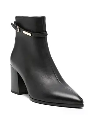 ADRIANNA FERETTI Buckle Detail Pointed Toe Ankle Boots
