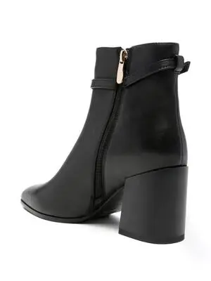 ADRIANNA FERETTI Buckle Detail Pointed Toe Ankle Boots