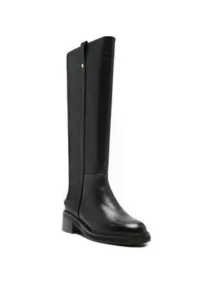 ADRIANNA FERETTI Knee-high Boots With Gold-tone Logo Plaque