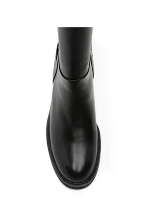 ADRIANNA FERETTI Knee-high Boots With Gold-tone Logo Plaque