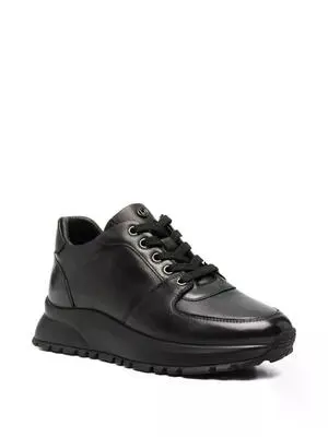 ADRIANNA FERETTI Grained Leather Lace-up Sneakers