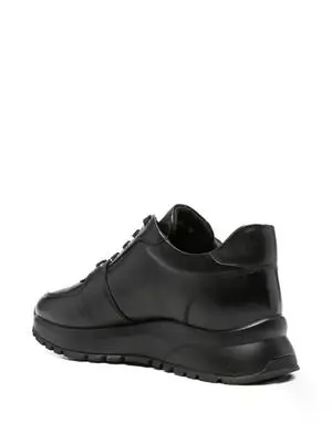 ADRIANNA FERETTI Grained Leather Lace-up Sneakers