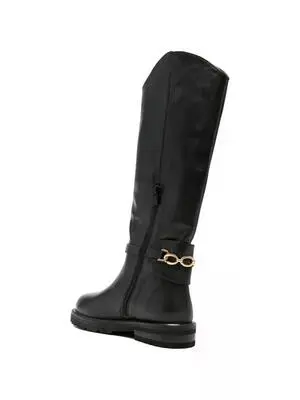 ADRIANNA FERETTI Chain-link Buckled Boots