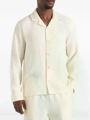 Manière De Voir Maniere De Voir Textured Long-sleeve Shirt - Neutrals