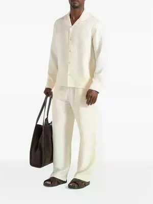 Manière De Voir Maniere De Voir Textured Long-sleeve Shirt - Neutrals