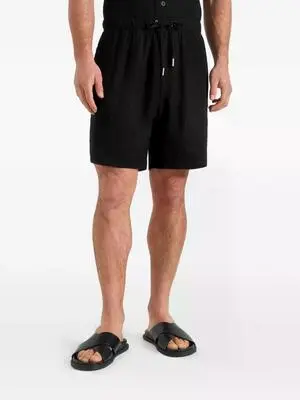 Manière De Voir Textured Drawstring Shorts - Black