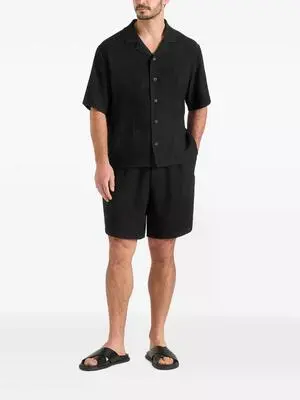 Manière De Voir Textured Shorts - Black