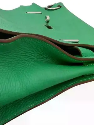 Hermès 2012 Taurillon Clemence Jypsiere 34 Shoulder Bag - Green